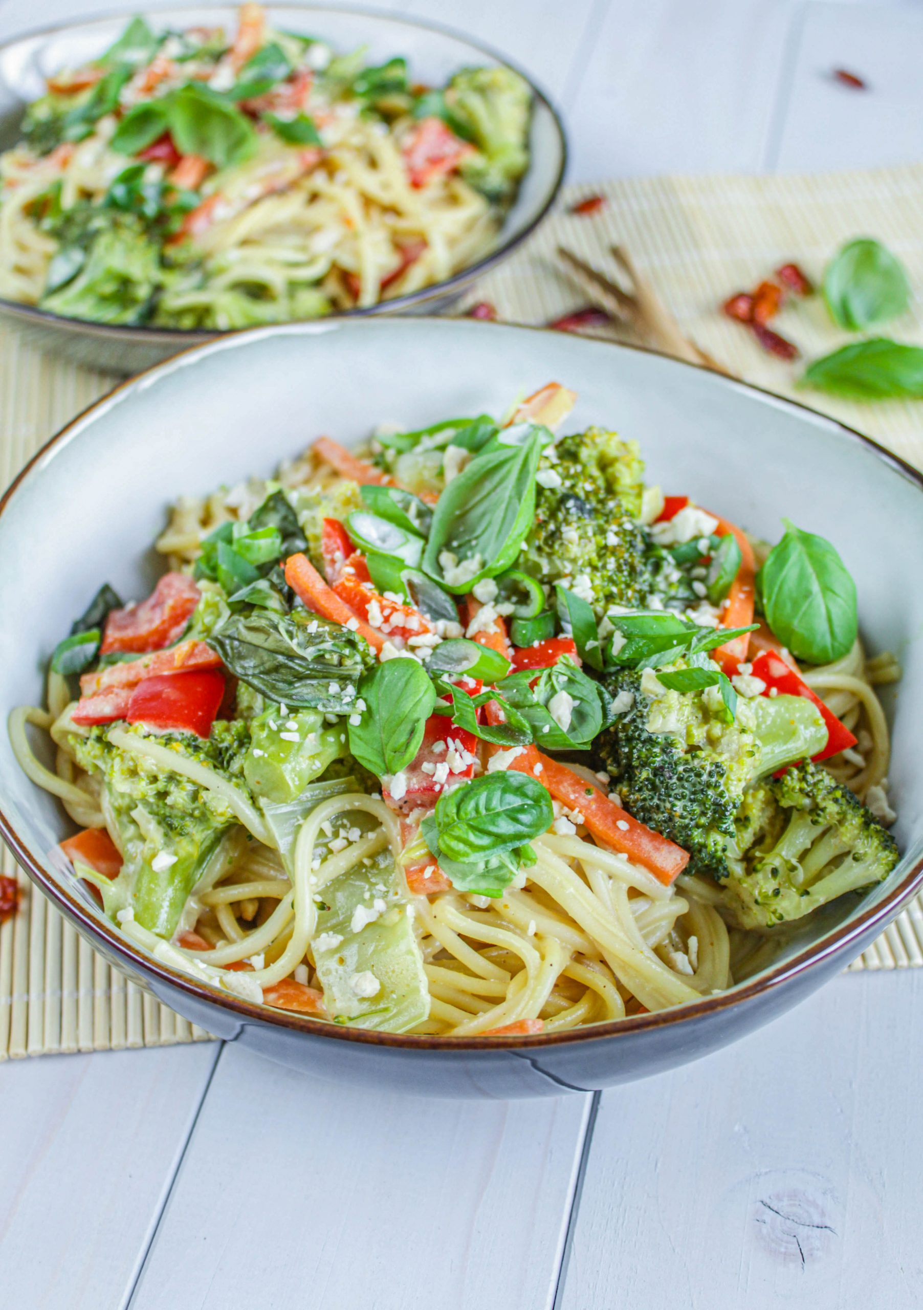 Thai Spaghetti mit knackigem Gemüse – food with love