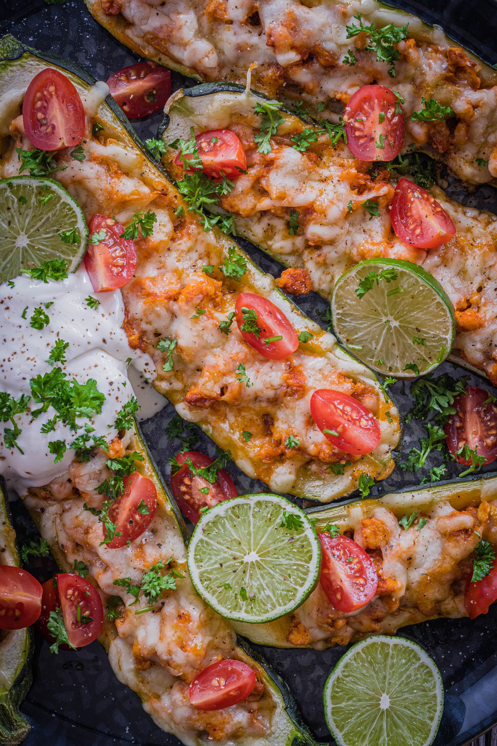 Zucchini-Taco-Schiffchen – food with love